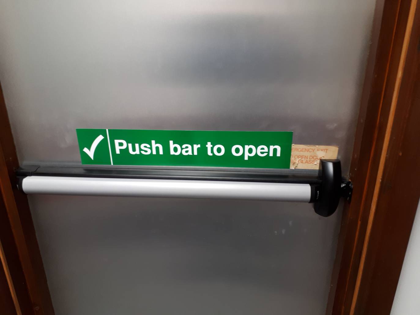 Escape Door Hardware - Use the correct device and standard